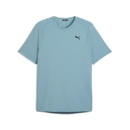 Trainingsshirt Puma "PWRMODE Trainings-T-Shirt Herren", Jungen, Gr. L, baltic sea blau, Obermaterial: 92% Polyester, 8% Elasthan, regular fit, Rundhals, Shirts