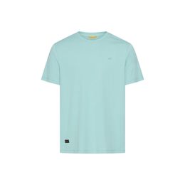 T-Shirt Camel Active, Jungen, Gr. 4XL, blau (ocean gr&uuml;n), Jersey, Obermaterial: 71% Baumwolle, 25% Polyester, 4% Elasthan, unifarben, normal h&uuml;ftbedeckend, Rundhals, Shirts T-Shirt, mit Rundhals und Stretch