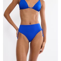 Bikini-Hose Triumph "Mix & Match Summer Midi 05 sd", Damen, Gr. 38, N-Gr, blau (racing blau), Microfaser, Obermaterial: 77% Polyamid, 23% Elasthan, Badehosen Bikini-Hose, verspielt und farbenfroh