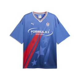 Trainingsshirt Puma "F1 Austin Relaxed Trikot Herren", Jungen, Gr. L, lapis lazuli blau, Obermaterial: 100% Polyester. Kragen: 3% Elasthan, 97% Polyester, clean, relaxed fit, Rundhals, Shirts