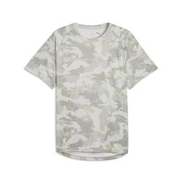 Trainingsshirt Puma "PWRTRAIN Trainingsshirt Herren", Jungen, Gr. L, grau (glacial gray apple spritz gr&uuml;n), Obermaterial: 100% Polyester, regular fit, Rundhals, Shirts