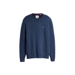 Levi's Sweater LEVI'S "Strickpullover Lightweight Housemark Sweater 1er Pack", Herren, Gr. L, blau, Obermaterial: 94% Baumwolle CO. 4% Polyamid PA. 2% Elasthan EL., Sweatshirts Sweater
