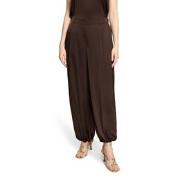 Schlupfhose Vera Mont "Damen mit Gummizug", Damen, Gr. 34, Normalgr&ouml;&szlig;en, braun (rostbraun), Satin, Obermaterial: 100% Polyester, l&auml;ssig geschnitten lang, Hosen Schlupfhose