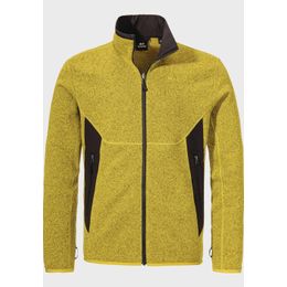 Sch&ouml;ffel Fleecejacke SCH&Ouml;FFEL "CIRC Fleece Jk Style Yew MNS", Herren, Gr. 48, gelb (5455, gelb), Oberstoff: 100% Polyester. Futter: 100% Polyester. Oberstoff Besatz: 100% Polyester, regular fit, hoch geschlossener Ausschnitt, Jacken Fleecejacke