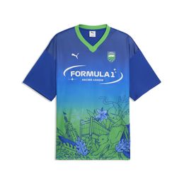 Trainingsshirt Puma "F1 Brasilien Relaxed Trikot Herren", Jungen, Gr. L, festive blau, Obermaterial: 100% Polyester. Kragen: 97% Polyester, 3% Elasthan, clean, relaxed fit, Rundhals, Shirts