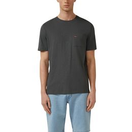 T-Shirt s.Oliver, Jungen, Gr. L, dunkelgrau, Single Jersey, Obermaterial: 100% Baumwolle, meliert, normal h&uuml;ftbedeckend, Rundhals, Shirts T-Shirt, in melierter Optik