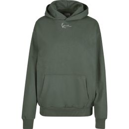 Longsleeve Karl Kani "Karl Kani Herren", Damen, Gr. L, dusty gr&uuml;n, 80% Baumwolle, 20% Polyester, unifarben, oversize, ohne Ausschnitt, Shirts