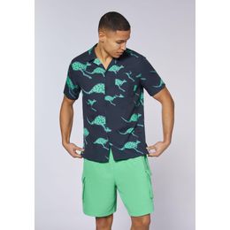Print-Shirt Chiemsee, Jungen, Gr. L (52/54), total eclipse, 100% Viskose, V-Ausschnitt, Shirts