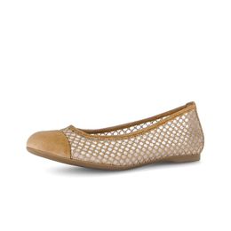 Ballerina Gabor "Eleganter Ballerina", Damen, Gr. 35, beige (braun), Schuhe Ballerina