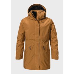 Sch&ouml;ffel Parka SCH&Ouml;FFEL "Ins Parka Style Malkay WMS", Damen, Gr. 36, braun (4745, braun), Oberstoff: Aussenseite: 100% Polyester. (Membran: Thermoplastisches Polyurethan). Futter: 100% Polyester. Wattierung: 100% Polyester, regular fit, hoch geschlossener Ausschnitt, Jacken Parka