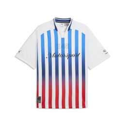 T-Shirt Puma "BMW M MOTORSPORT Lifestyle Trikot Herren", Herren, Gr. L, wei&szlig;, Obermaterial: 100% Polyester. Kragen: 3% Elasthan, 97% Polyester, clean, relaxed fit, Rundhals, Shirts T-Shirt