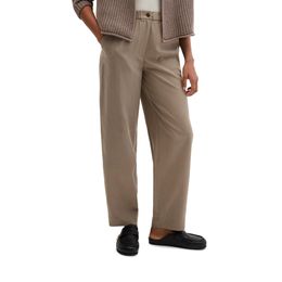 Marc O'Polo Chinohose MARC O'POLO "aus Lyocell-Leinen-Mix", Damen, Gr. 34, Normalgr&ouml;&szlig;en, chalky braun, Obermaterial: 90% Lyocell, 10% Leinen, unifarben, figurbetont normal, Hosen Chinohose
