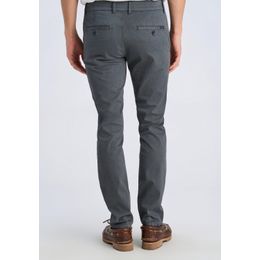 Chinos LINDBERGH "Chinos Slim Fit", Herren, Gr. 33, L&auml;nge 34, grau (mid grau), Obermaterial: 57% Baumwolle, 39% Polyester, 4% Elasthan, slim fit, Hosen