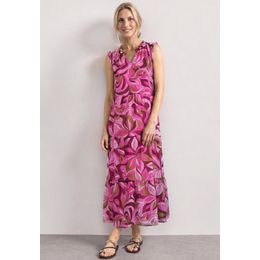 Maxikleid Street One, Damen, Gr. 34, EURO-Gr&ouml;&szlig;en, bunt (magenta dream), Stoff, Obermaterial: 100% Polyester. Unterkleid: 100% Modal, gebl&uuml;mt, comfort fit kn&ouml;chelfrei, Rundhals, normaler Saum, Kleider Maxikleid, mit Print