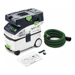 FESTOOL CTLC MIDI I-Basic CLEANTEC Akku-Absaugmobil aus Kunststoff und Metall mit Filter, Saugschlauch und Bluetooth-Funktion f&uuml;r Staub der Staubklasse L, ohne Akku und Ladeger&auml;t - 577066)