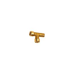 Riegler T-St&uuml;ck, innen/innen/au&szlig;en, G/R 1/8, SW 10, Messing blank (254.71)