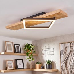 hofstein Pompu Deckenleuchte LED Naturfarben, Schwarz, 1-flammig