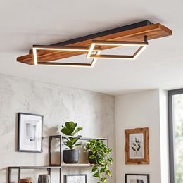 hofstein Pompu Deckenleuchte LED Dunkelbraun, Schwarz, 1-flammig