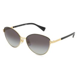 Ralph Lauren Ralph 0RA4145 | Damen-Sonnenbrille | Fassung: Vollrand, Cat Eye, Metall, Gold Gl&auml;nzend | Glasfarbe: Grau Verlaufend