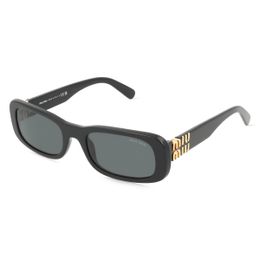 Miu Miu MU08ZS | Damen-Sonnenbrille | Fassung: Vollrand, Eckig, Acetat, Schwarz | Glasfarbe: Grau
