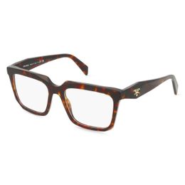 Prada PRA19V Brille Damen | Fassung: Vollrand, Eckig, Braun Orange