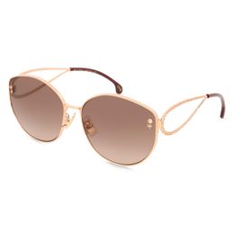 Etro 0072/F/S | Damen-Sonnenbrille | Fassung: Vollrand, Cat Eye, Metall, Gold Kupfer | Glasfarbe: Braun
