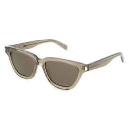 SAINT LAURENT SL462 SULPICE | Unisex-Sonnenbrille | Fassung: Vollrand, Butterfly, Acetat, Braun | Glasfarbe: Grau