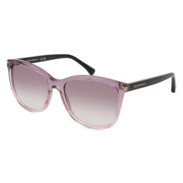 Emporio Armani EA4060 | Damen-Sonnenbrille | Fassung: Vollrand, Quadratisch, Acetat, Violett | Glasfarbe: Violett Verlaufend