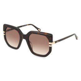 Chlo&eacute; Chlo&eacute; CH0240S | Unisex-Sonnenbrille | Fassung: Vollrand, Butterfly, Acetat, Havanna | Glasfarbe: Braun