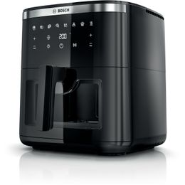 Bosch Hei&szlig;luftfritteuse "XXL Air Fryer Serie 6, MAF671C0, 7,1 l, Fenster, 7 Programme", schwarz, B:30,9cm H:31,4cm, Fritteusen, Innenlicht, Sch&uuml;ttelalarm, Korb sp&uuml;lm.geeignet