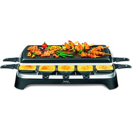 Tefal Raclette "Ambiance, inkl. Tischgrill-Funktion, abnehmbares Kabel", grau (schwarz, edelstahlfarben), B:52cm H:15cm T:28,5cm, Raclettes, sp&uuml;lmaschinengeeignete Platte, RE4588