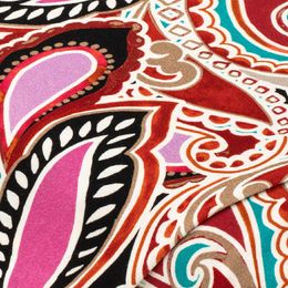 buttinette Viskose-Jersey "Paisley", rot/lila