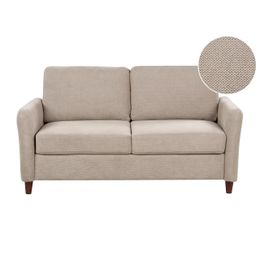 Beliani 2-SITZER-SOFA Stoff taupe mit Stauraum Mare