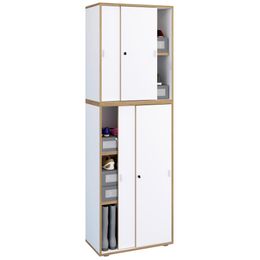 Schuhschrank Salia Wei&szlig;/Honigeiche