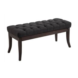CLP Sitzbank Ramses mit hochwertiger Polsterung und Stoffbezug I Bank mit antik-dunklen Holzbeinen I Holzbank mit einer Sitzh&ouml;he von: 46 cm