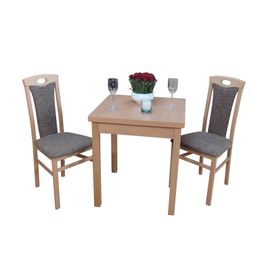m&ouml;bel direkt online Essgruppe 3-teilig - "Dinner for Two" Kassel I buche natur-nuss dunkel
