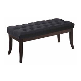 CLP Sitzbank Ramses mit hochwertiger Polsterung und Stoffbezug I Bank mit antik-dunklen Holzbeinen I Holzbank mit einer Sitzh&ouml;he von: 46 cm