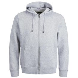 Jack & Jones Herren Gro&szlig;e Gr&ouml;&szlig;en | Jack&Jones Kapuzenjacke aus Baumwollmischung Farbe hellgrau Gr&ouml;&szlig;e: 6XL
