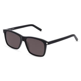 SAINT LAURENT SL 339 | Unisex-Sonnenbrille | Fassung: Vollrand, Quadratisch, Kunststoff, Schwarz | Glasfarbe: Grau
