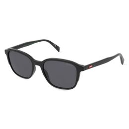Levi's Levi's LV 5030/S | Unisex-Sonnenbrille | Fassung: Vollrand, Quadratisch, Kunststoff, Schwarz | Glasfarbe: Grau