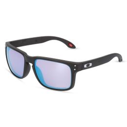 Oakley OO9102 HOLBROOK | Herren-Sonnenbrille | Fassung: Vollrand, Quadratisch, Kunststoff, Silber | Glasfarbe: Blau