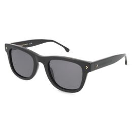 Lozza SL4374 | Unisex-Sonnenbrille | Fassung: Vollrand, Quadratisch, Acetat, Schwarz Gl&auml;nzend | Glasfarbe: Grau