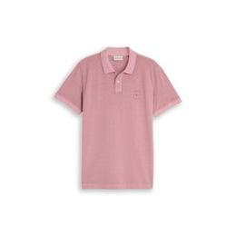 Tom Tailor Herren Piqu&eacute; Poloshirt mit Logo-Print, rosa, Uni, Gr. XXL