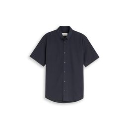 Tom Tailor Herren Regular Fit Kurzarmhemd mit Karomuster, blau, Kariert, Gr. XXL