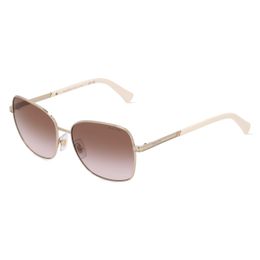 Ralph Lauren Ralph RA4141 | Damen-Sonnenbrille | Fassung: Vollrand, Quadratisch, Metall, Gold Gl&auml;nzend | Glasfarbe: Braun Verlaufend