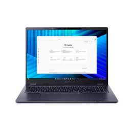 Acer TravelMate P4, TMP416-74-TCO Ultrabook/Laptop, 16" WQXGA 2560 x 1600 60Hz, Intel Core Ultra 7 255H, 32GB RAM, 1TB SSD, Intel Arc 140T GPU, Windows 11 Pro, Blau