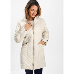 bonprix Kurz-Steppmantel, beige, Gr.44, Eleganter Kurz-Steppmantel mit Stehkragen