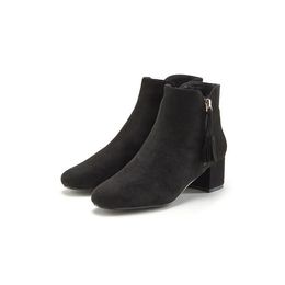 Lascana Stiefelette schwarz Gr. 36 f&uuml;r Damen. Mit Quasten