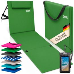 Detex Strandmatte Gr&uuml;n 158x56x46cm gepolstert