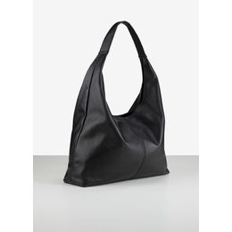 bonprix Premium Ledershopper, schwarz, Gr.Onesize, Geschmackvoller Shopper aus Premium Leder, aus Nappaleder